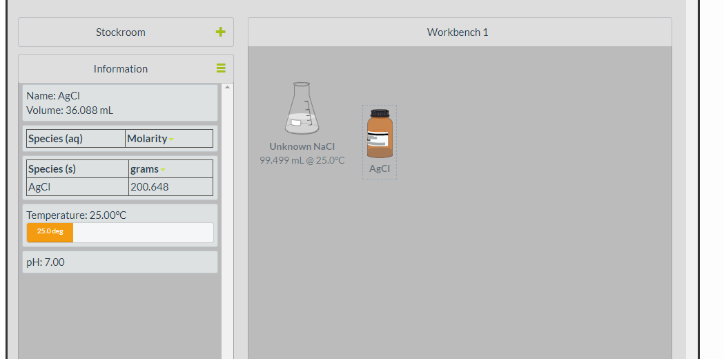 Virtual Lab - Determine the Concentration of an | Chegg.com