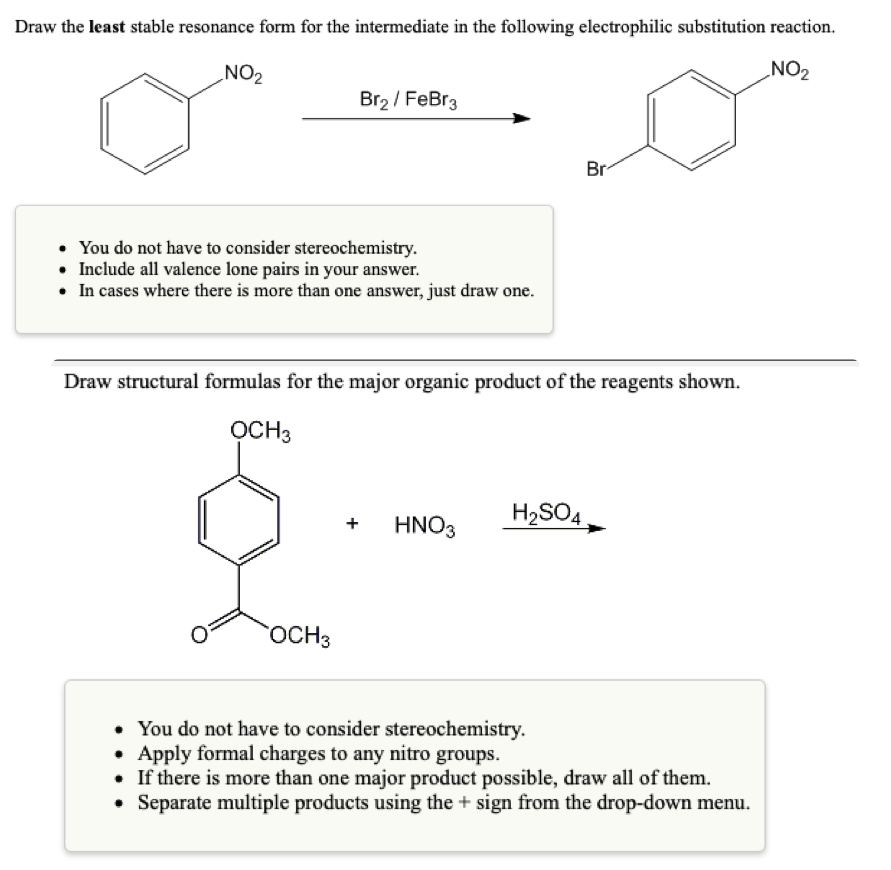 Solved Draw the least stable resonance form for the | Chegg.com