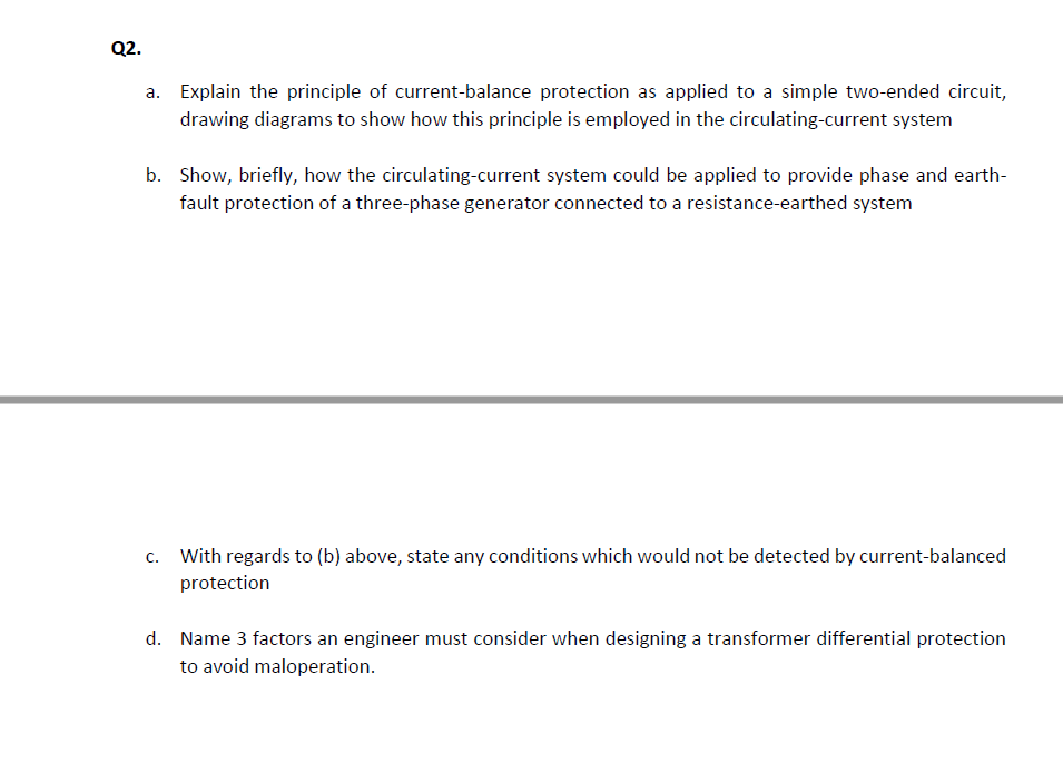 Solved Q2. a. Explain the principle of current-balance | Chegg.com