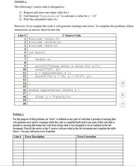 Solved roDiCmL The following C source code is designed to: | Chegg.com