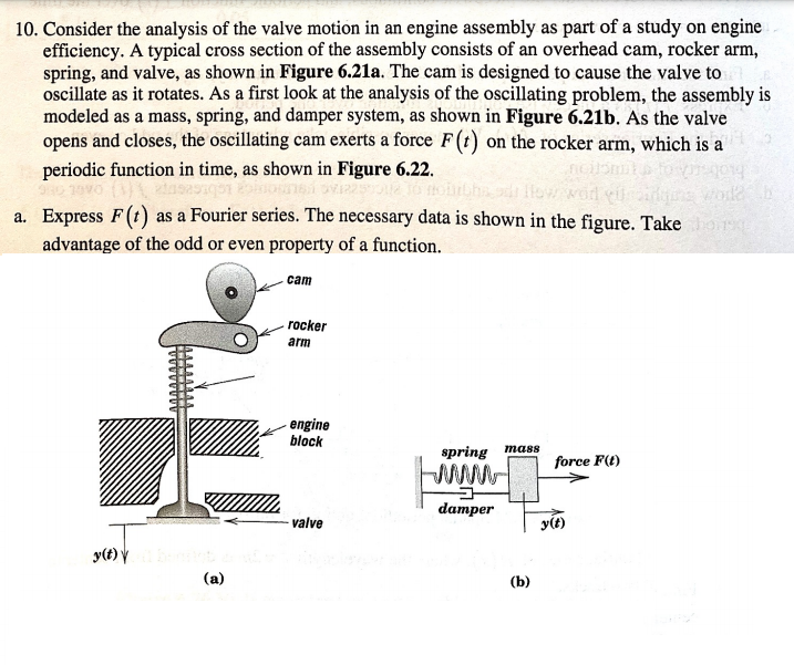 Solved 10. Consider the analysis of the valve motion in an | Chegg.com