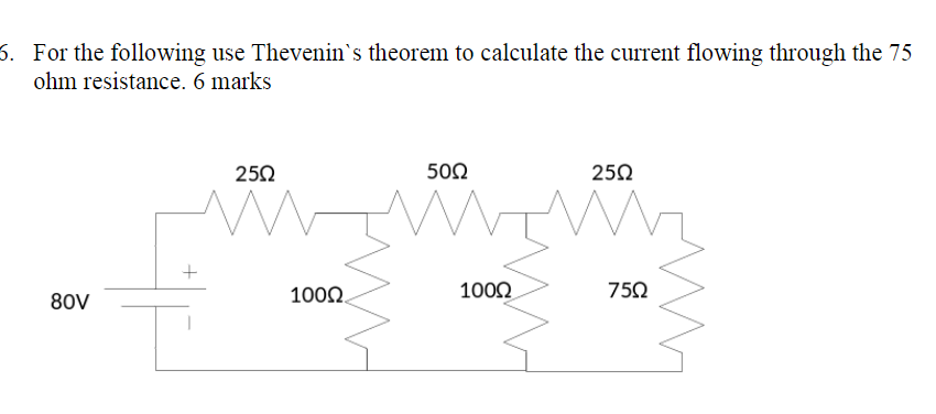 For the following use Thevenin's theorem to calculate | Chegg.com