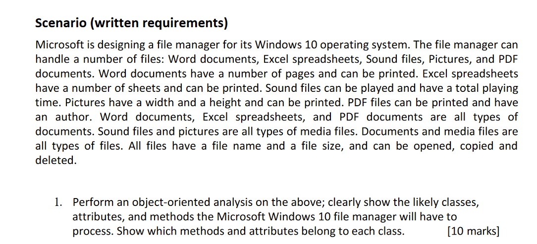 Solved Scenario (written requirements) Microsoft is | Chegg.com