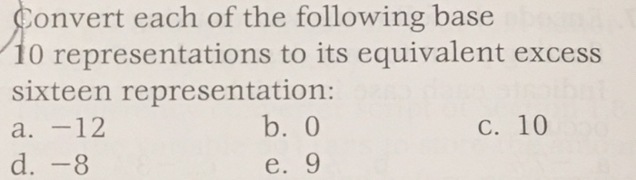 Solved onvert each of the following base 0 representations | Chegg.com