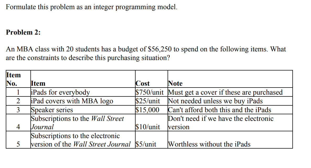 Solved Formulate This Problem As An Integer Programming
