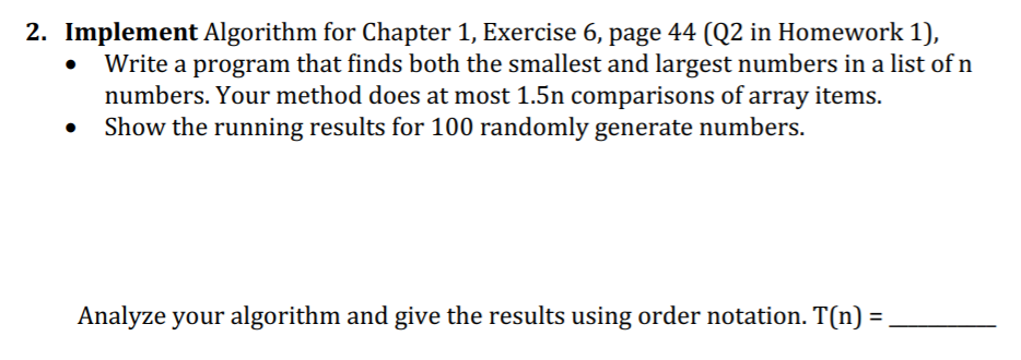 Solved 2 Implement Algorithm For Chapter 1 Exercise 6 9376