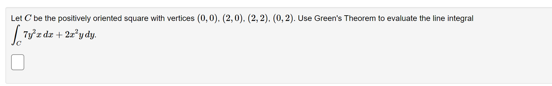 Solved Let C be the positively oriented square with vertices | Chegg.com