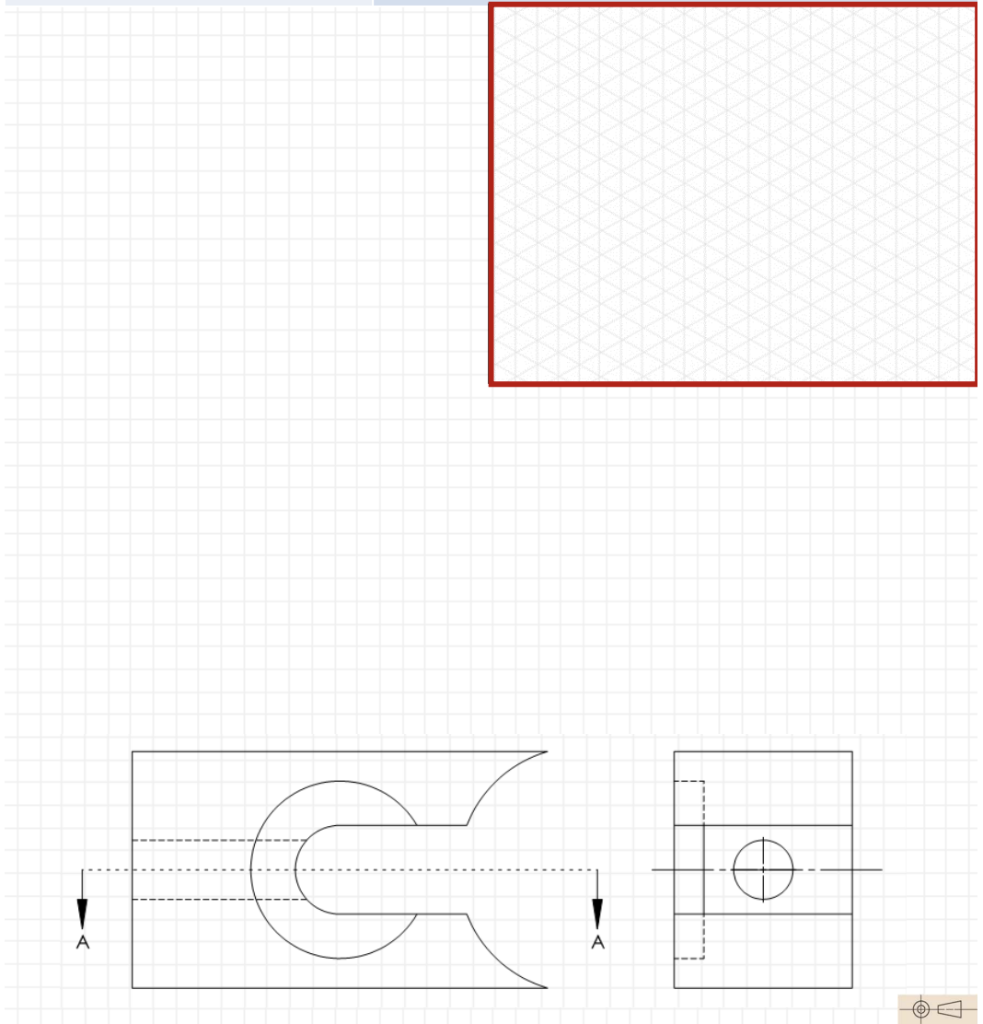 Solved Completed Section View (4 pts) Completed Isometric | Chegg.com