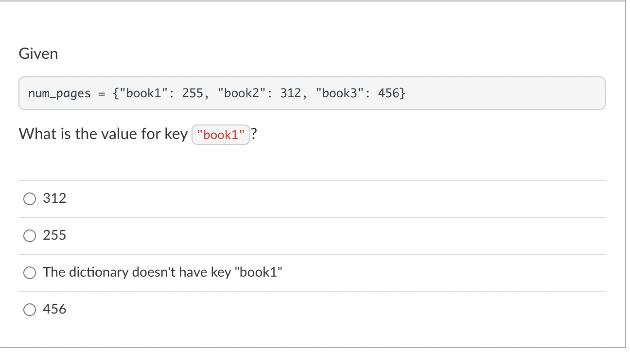 Solved Given a dictionary with three elements whose keys are | Chegg.com