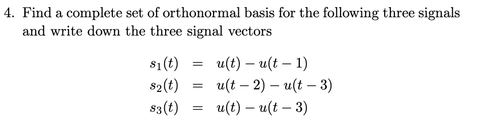 Solved 1. Find a complete set of orthonormal basis for the | Chegg.com