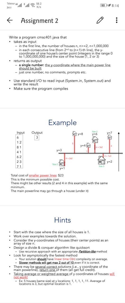 Telenor 4., 582 65 18:14 Jazz K/s Assignment 2 : | Chegg.com