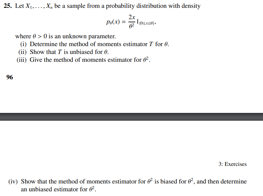 25. Let X1,…,Xn be a sample from a probability | Chegg.com