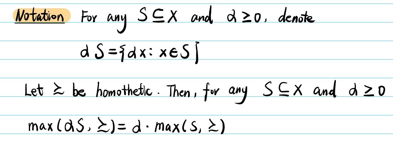 Solved Notation For any S⊆X and α≥0, denote dS={dx:x∈S} Let | Chegg.com