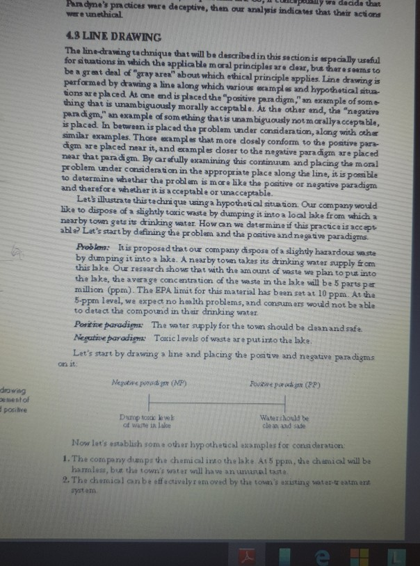 make line drawing for "Application to a case study : | Chegg.com