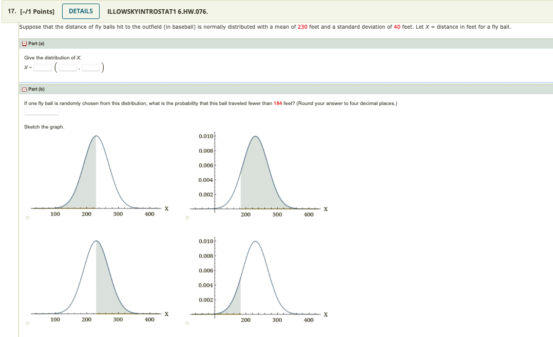Solved 17. (-/1 Points] DETAILS ILLOWSKYINTROSTAT1 6.HW.076. | Chegg.com