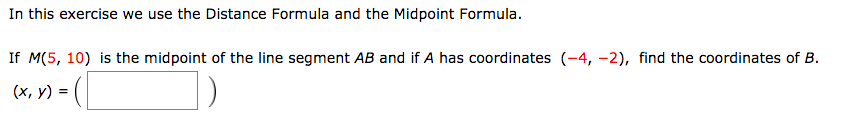 Solved In this exercise we use the Distance Formula and the | Chegg.com
