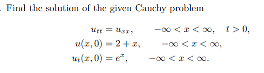 Solved Find the solution of the given Cauchy | Chegg.com