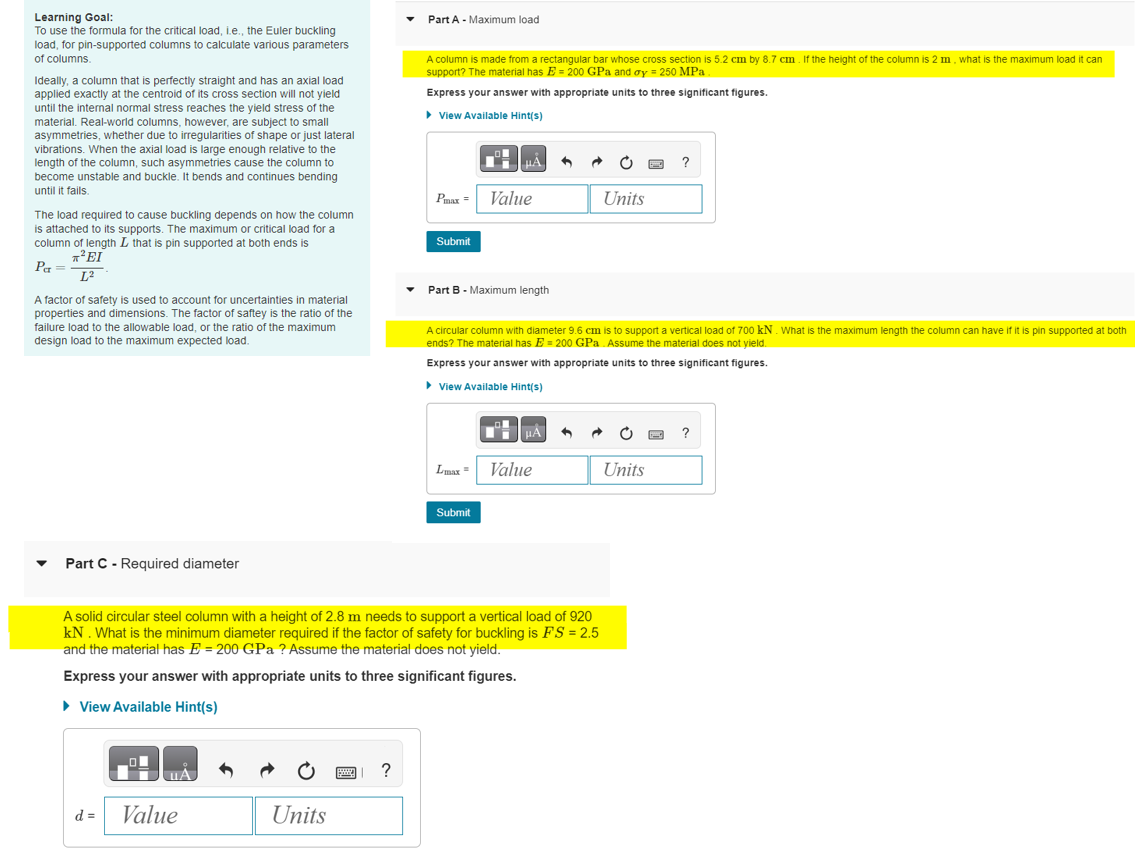 Solved Learning Goal:To use the formula for the critical | Chegg.com