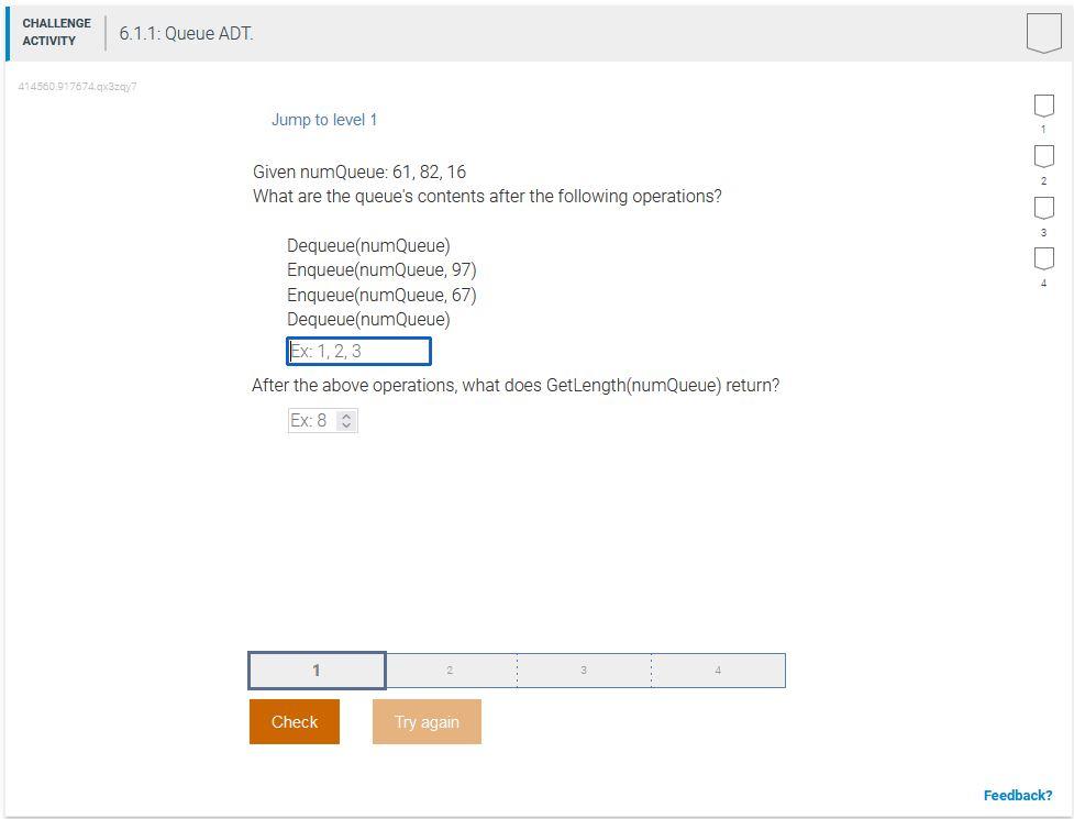 Solved Given numQueue: 61, 82, 16 What are the queue's | Chegg.com