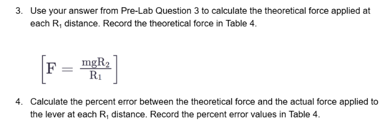 Solved Use your answer from Pre-Lab Question 3 to ﻿calculate | Chegg.com