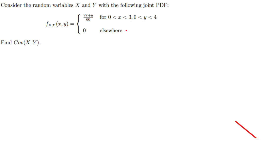Solved Consider the random variables X and Y with the | Chegg.com