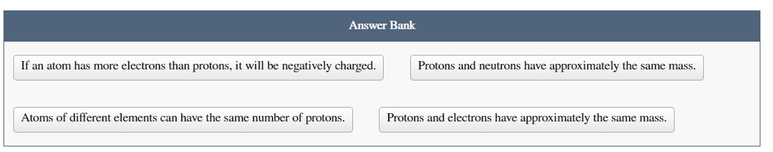 Solved Classify each statement about subatomic particles as | Chegg.com