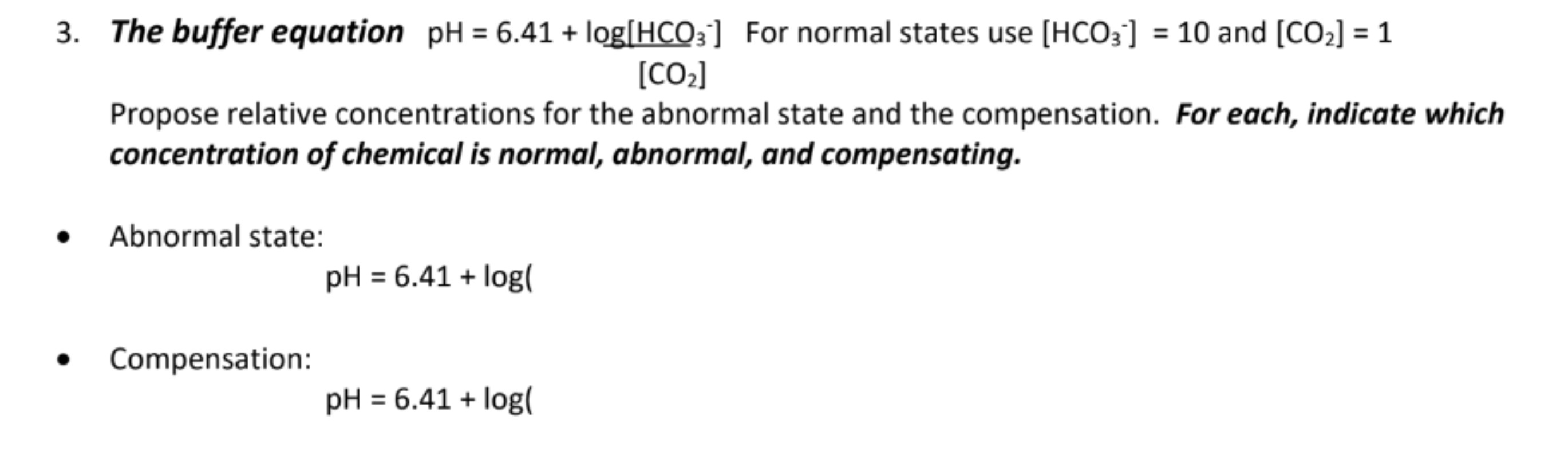 Solved metabolic alkalosis The buffer equation | Chegg.com