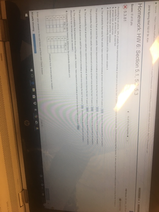 Solved Homework Hw 6 Section 5 1 5 5 3 Round To Four