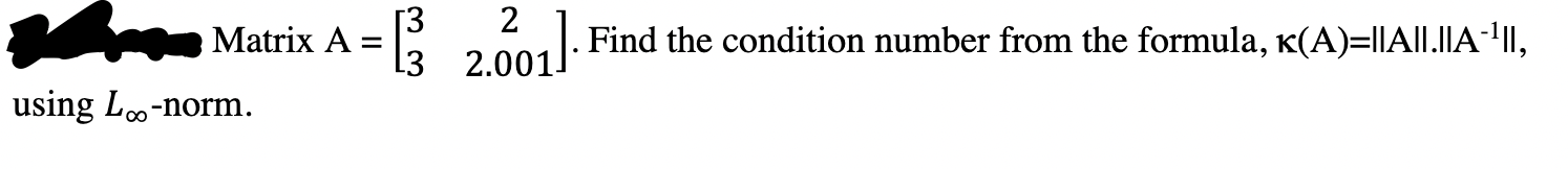 Solved using L∞-norm using L∞-norm. | Chegg.com