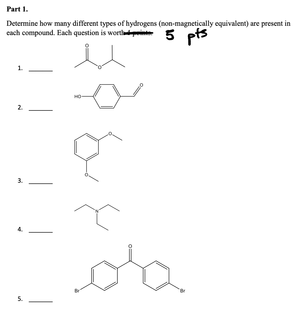 Solved Part 1. Determine how many different types of | Chegg.com