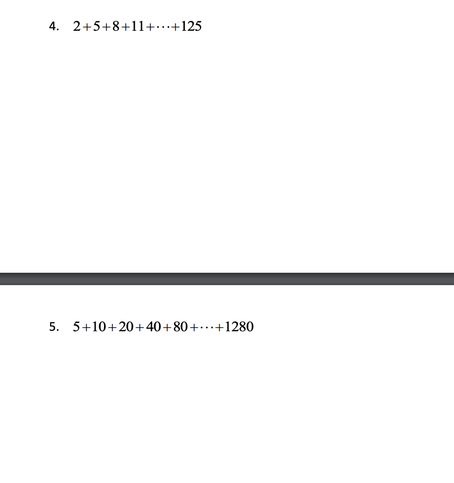 Solved 4 2 5 8 11 125 5 5 10 20 40 80 1280 Chegg
