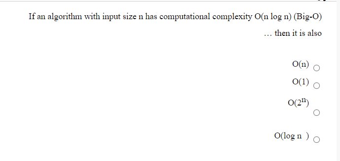 Solved If An Algorithm With Input Size N Has Computational 1576