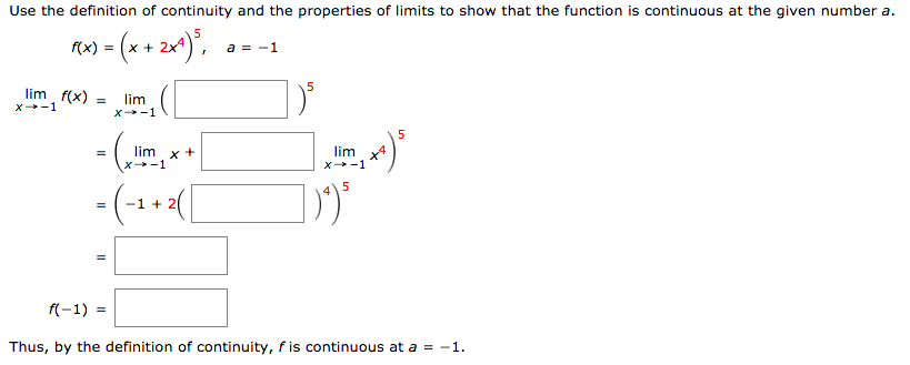 Solved Use the definition of continuity and the properties | Chegg.com