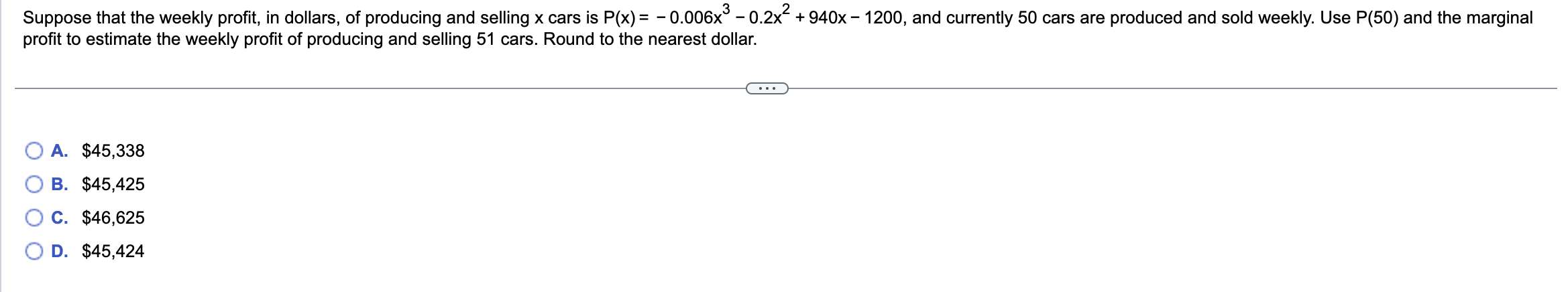Solved Suppose that the weekly profit, in dollars, of | Chegg.com