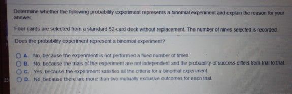 Solved Determine whether the following probability | Chegg.com