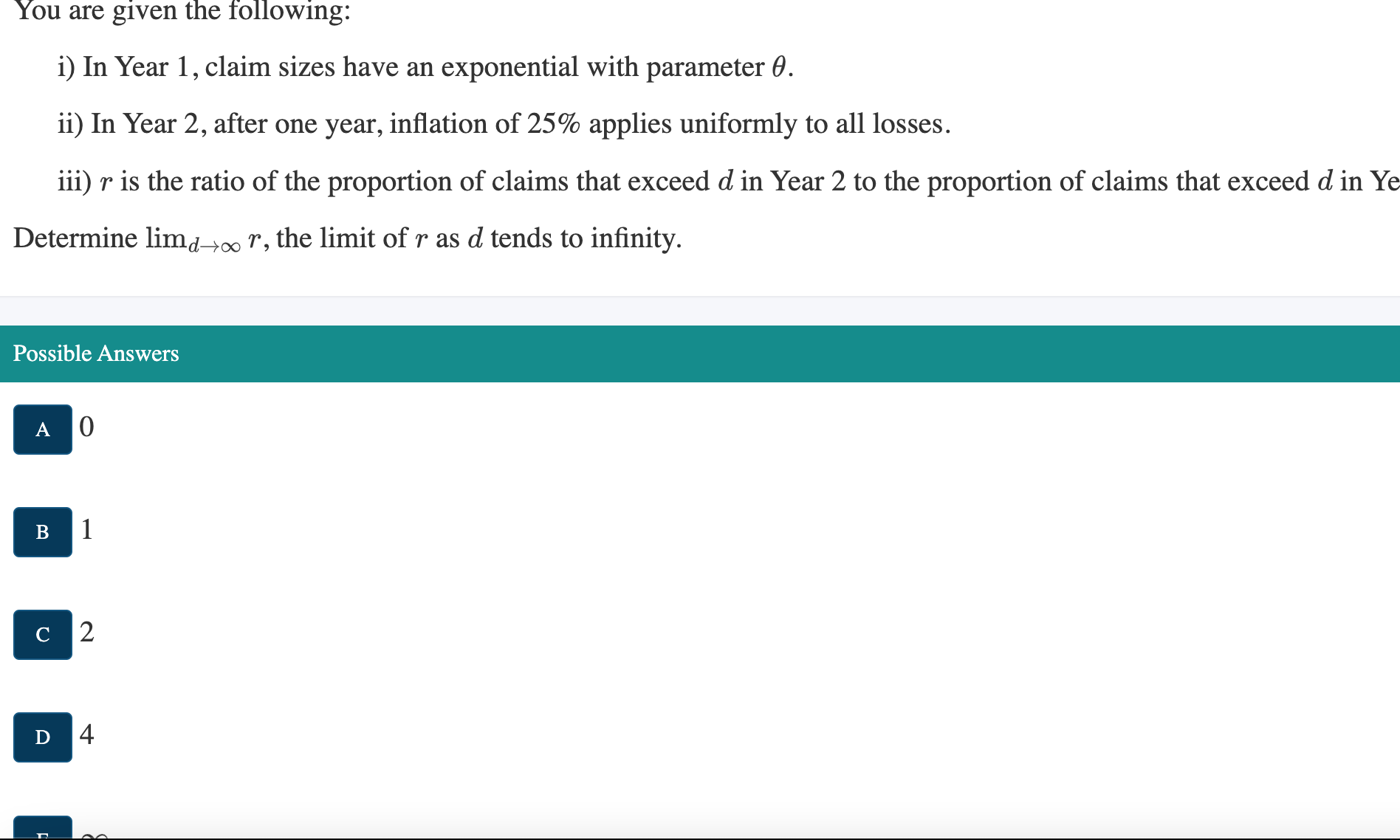 Solved You are given the following: i) In Year 1, claim | Chegg.com Solved You are given the following: i) In Year 1, claim | Chegg.com