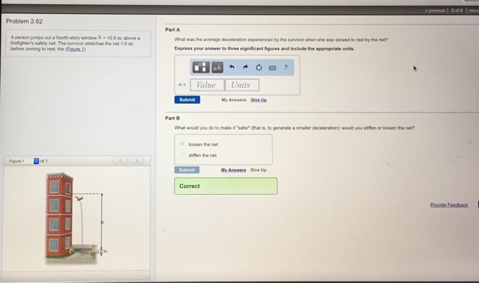 Solved A person jumps out a fourth story window h = 15.9 m | Chegg.com