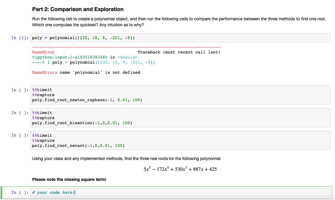 Language: Python class polynomial: """ >>> poly = | Chegg.com