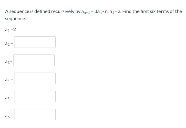 Solved A Sequence Is Defined Recursively By An1 3an N A1