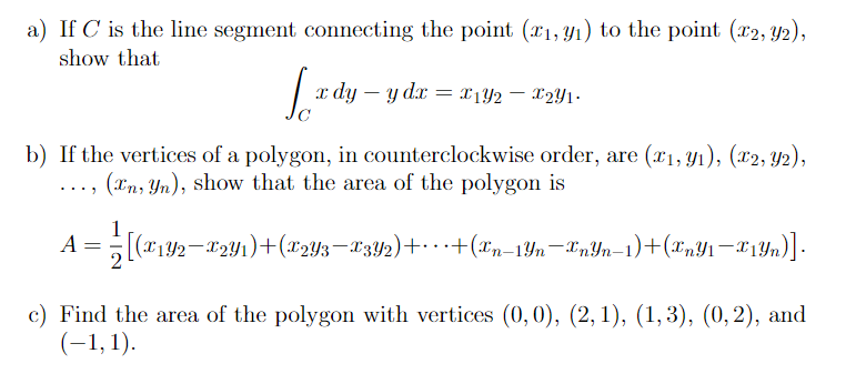 Solved a) If C is the line segment connecting the point | Chegg.com