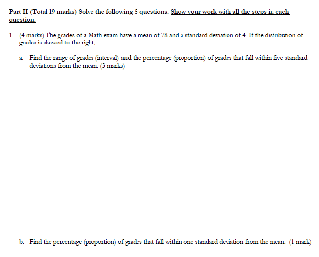 Solved Show me the steps to solve Part II (Total 19 ﻿marks) | Chegg.com