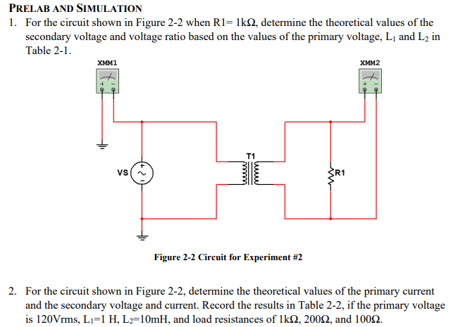 Solved PRELAB AND SIMULATION 1. For the circuit shown in | Chegg.com