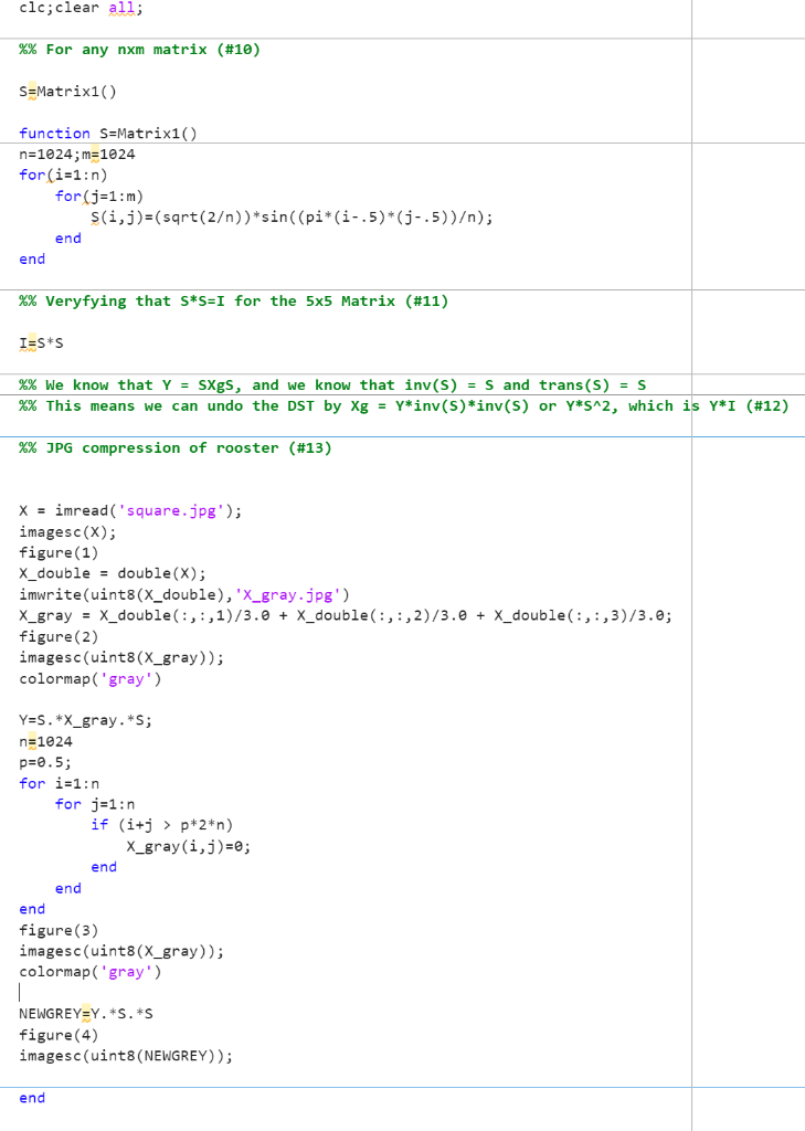 4 Image Compression 4 1 The Discrete Sine Transform