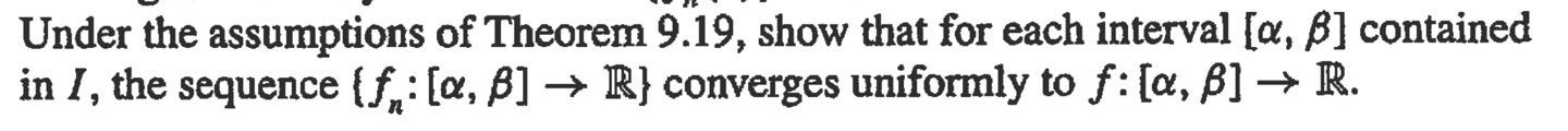 Solved Under the assumptions of Theorem 9.19, show that for | Chegg.com