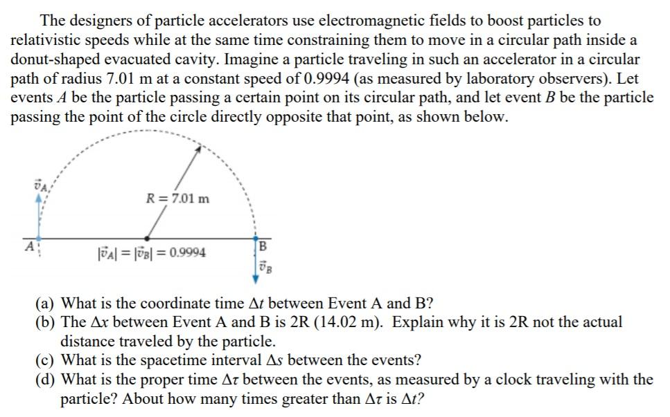 Solved The designers of particle accelerators use | Chegg.com