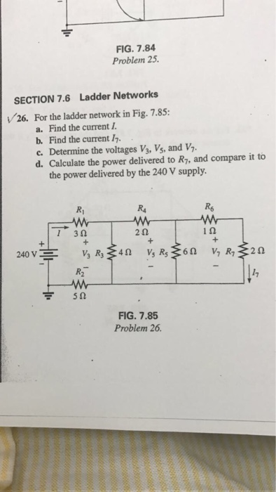 Solved For the ladder network in Fig. 7.85: a. Find the | Chegg.com