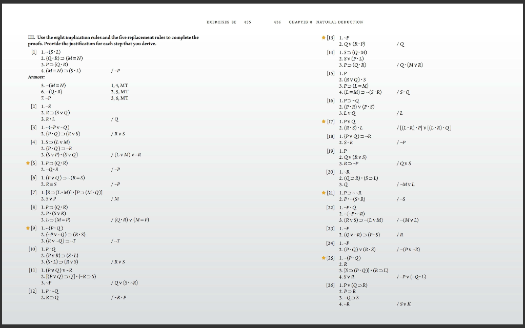 Solved Use the eight implication rules and the five | Chegg.com