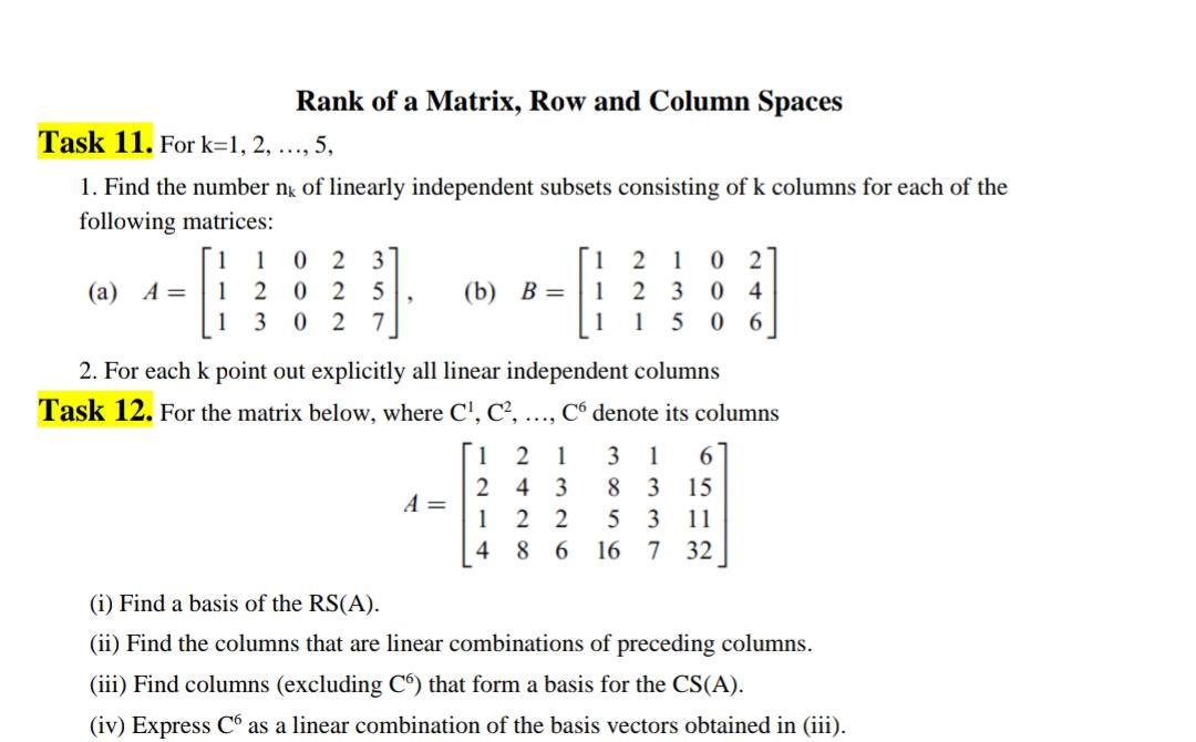 Solved Task 11. For k=1,2,…,5, 1. Find the number nk of | Chegg.com