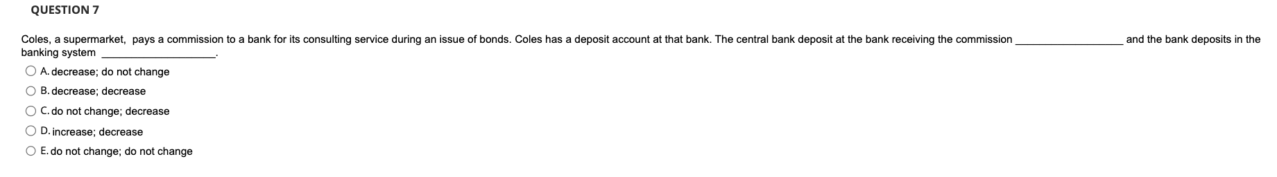 Solved and the bank deposits in the banking system A. | Chegg.com