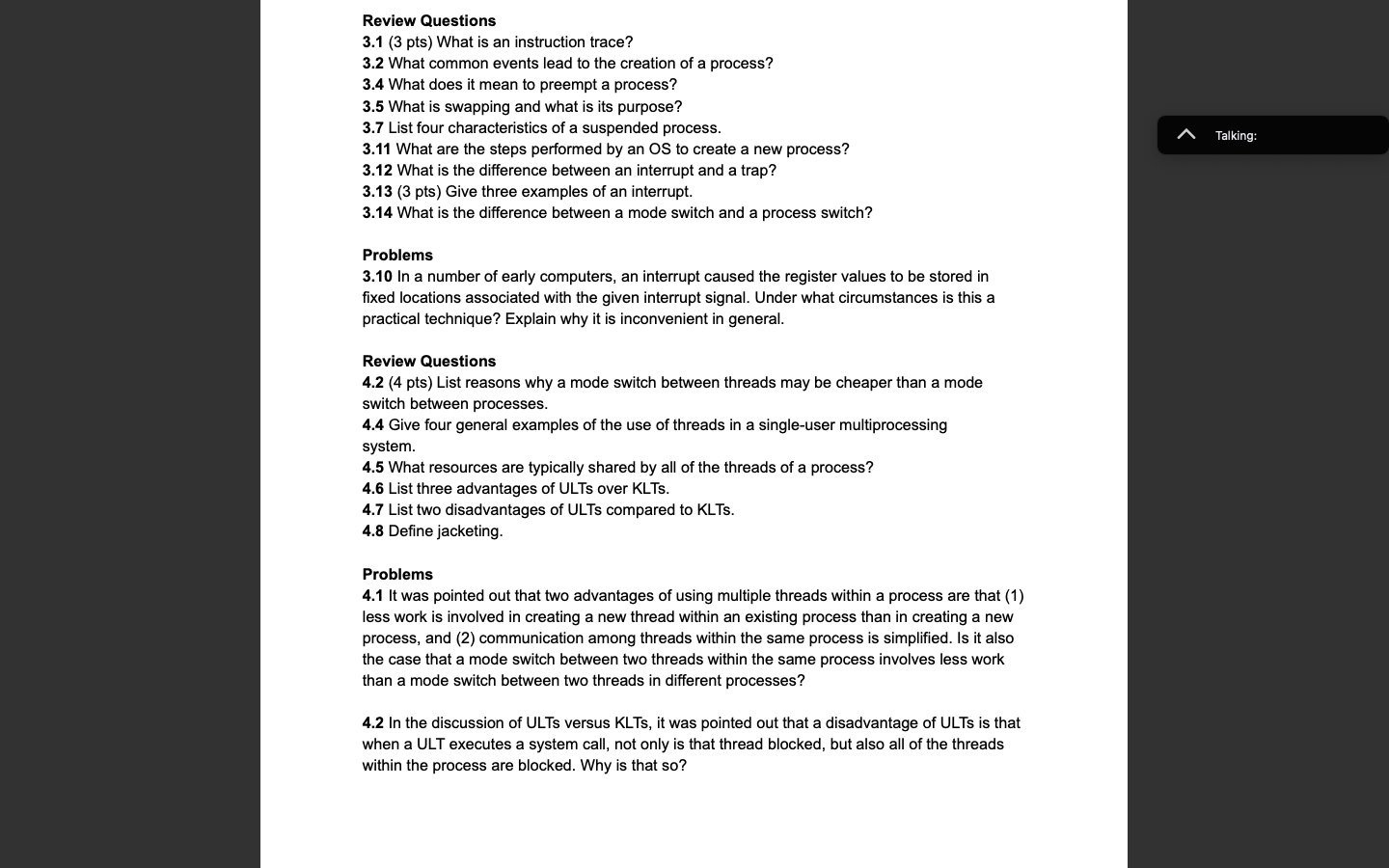 Solved Review Questions 3.1 (3 pts) What is an instruction | Chegg.com
